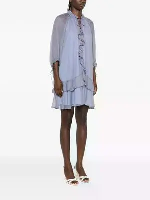 I BLUES Ruffled Tiered Mini Dress