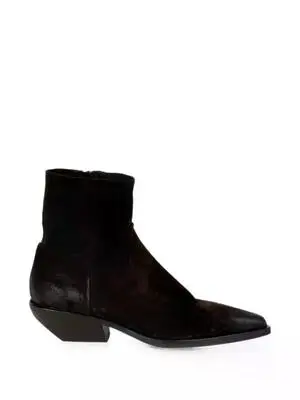 Elena Iachi Distressed-effect Pointed-toe Boots - Brown
