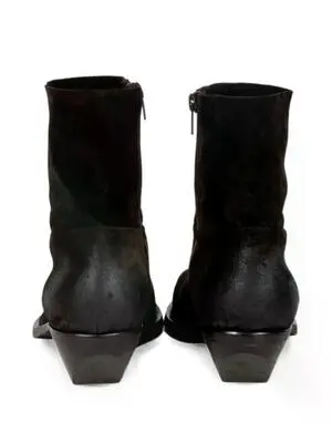 Elena Iachi Distressed-effect Pointed-toe Boots