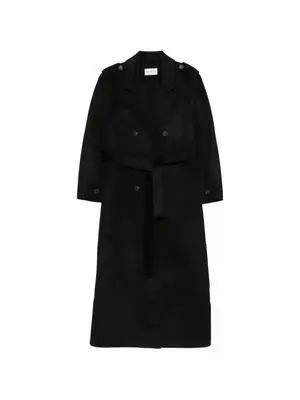 THE DYNAMIS STUDIO Double-breasted Belted Coat - Black