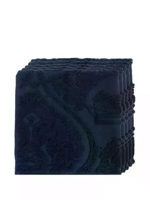 Etro Paisley-jacquard Towels Set - Blue