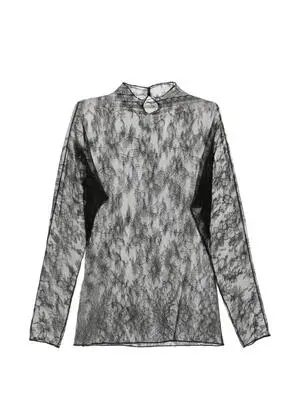 Carine Gilson Lace Turtleneck Top