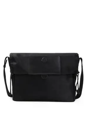 Moncler Kenton Logo-patch Foldover Shoulder Bag - Black