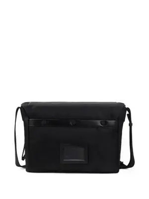 Moncler Kenton Logo-patch Foldover Shoulder Bag - Black