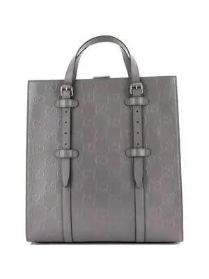 Gucci Gg Embossed Perforated Leather Medium Tote Bag