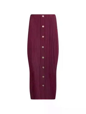 Philosophy Di Lorenzo Serafini Ribbed-knit Button-front Skirt
