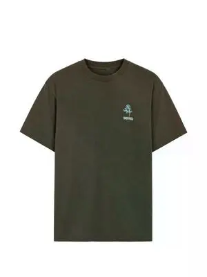 PERCIVAL Flower-embroidered Cotton T-shirt