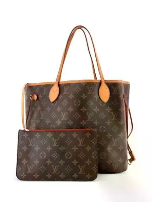 LOUIS VUITTON Neverfull Mm Monogram Canvas Tote Bag - Brown