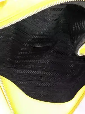 Prada Saffiano Leather Triangle Logo Shoulder Bag - Yellow