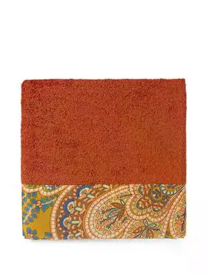 Etro Paisley-print Terry-cloth Towels - Orange