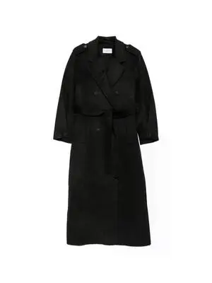 THE DYNAMIS STUDIO Double-breasted Belted Coat - Grey