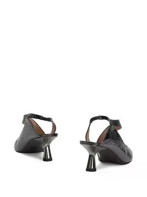 Alberta Ferretti Lizard-effect Pointed-toe Pumps