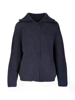 Le Kasha Ribbed-trim Spread-collar Cardigan