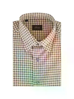 Brioni Check-pattern Shirt - Neutrals