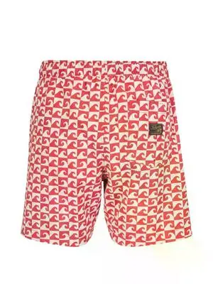 Faherty Brand All Day™ Wave-print Drawstring Swim Shorts