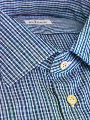 Kiton Check-print Classic-collar Shirt