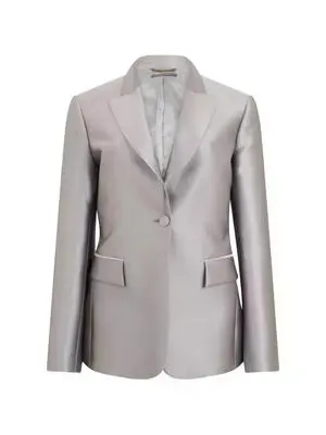 Alberta Ferretti Single-breasted Blazer - Silver