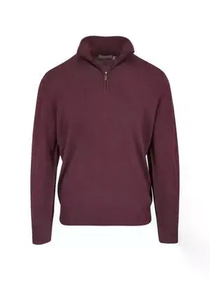 Canali Quarter-zip Sweater - Red