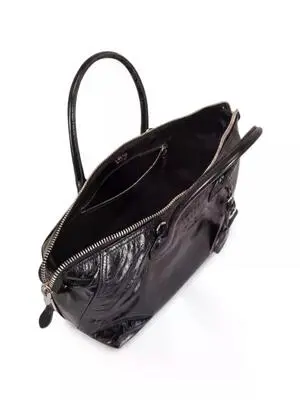Miu Miu Logo-embossed Leather Tote Bag