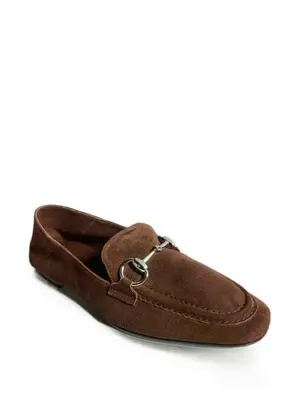 Gucci Jordaan Horsebit Suede Loafers