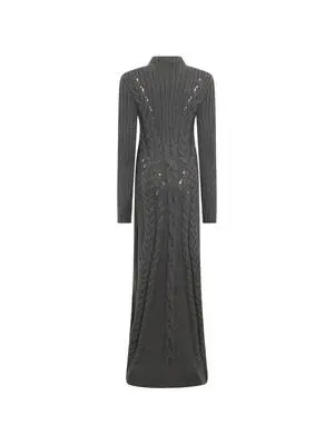 Alberta Ferretti Cable-knit Maxi Dress