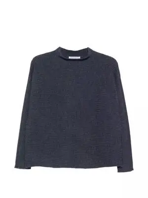 Amina Rubinacci Ribbed Knit Mock Neck Sweater