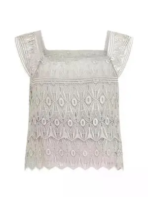 Alberta Ferretti Lace Layered Blouse