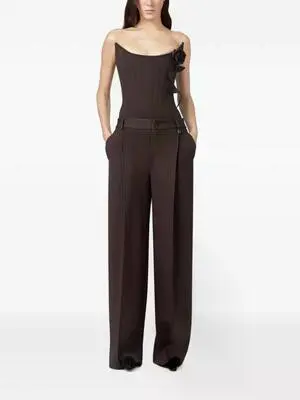 Giuseppe Di Morabito Floral-detail Corset Top - Brown