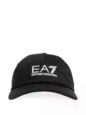 EA7 Logo-embroidered Baseball Cap - Black
