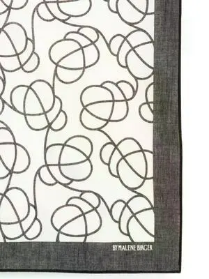 BY MALENE BIRGER Omma Graphic-print Cotton Scarf - White
