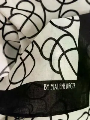 BY MALENE BIRGER Omma Graphic-print Cotton Scarf - White