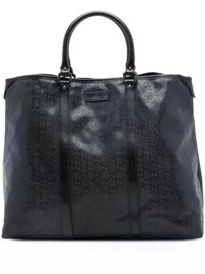 Gucci 2016-2026 Gg Imprime Weekender Travel Bag - Black