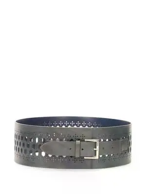 Alberta Ferretti Geometric Cut-out Belt - Grey