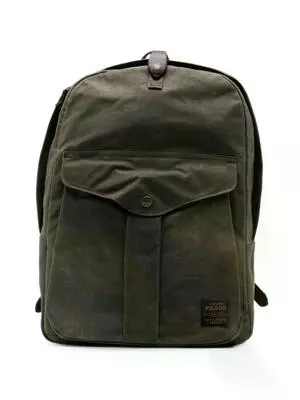 Filson Cotton Backpack With Logo Patch - Green