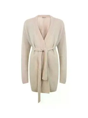 Herno Belted V-neck Cardigan - Neutrals