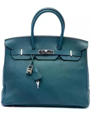 Hermès 2014 Clemence Birkin Retourne 35 Handbag - Blue