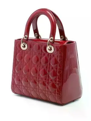 Dior 2000 Medium Patent Cannage Lady Satchel