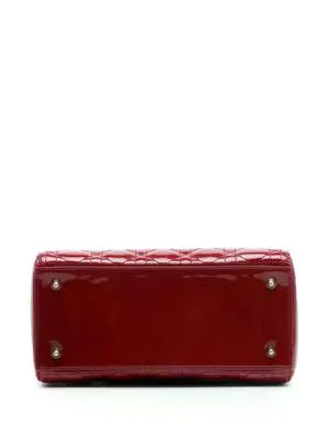 Dior 2000 Medium Patent Cannage Lady Satchel