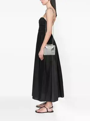 Dior 2015 Mini Iridescent Lambskin Cannage Lady Satchel - Silver