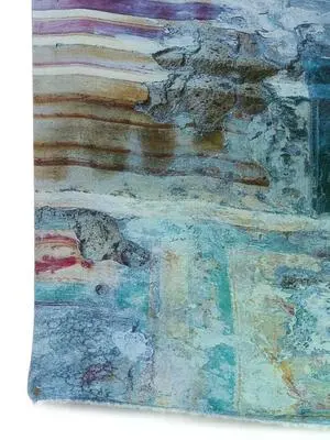 Faliero Sarti Graphic-print Frayed Scarf