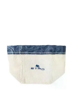 Etro Pegaso-embroidered Paisley-trim Basket And Towels Set - Neutrals