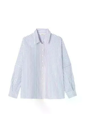 American Vintage Nurway Striped Poplin Shirt - White