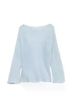 Carine Gilson Boat Neck Long Sleeve Sweater - Blue
