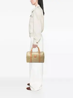 Celine Macadam Coated Canvas Boston Bag