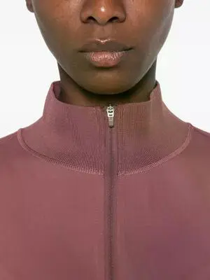 Adidas By Stella McCartney X Stella Mccartney Perforated Zip-up T-shirt - Pink