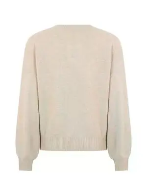 LISA YANG Veira Crew-neck Drop-shoulder Sweater - Neutrals