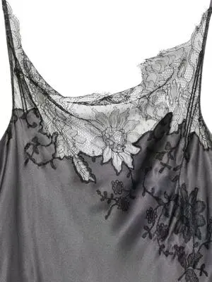 Carine Gilson Lace-trimmed Silk Nightdress