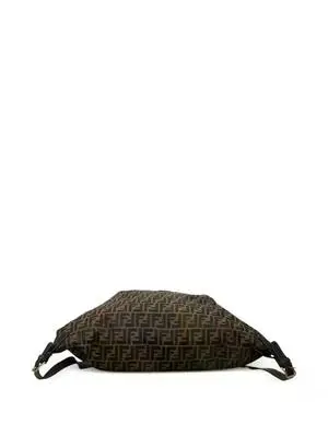 Fendi Zucca Canvas Drawstring Backpack - Brown