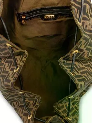 Fendi Zucca Canvas Drawstring Backpack