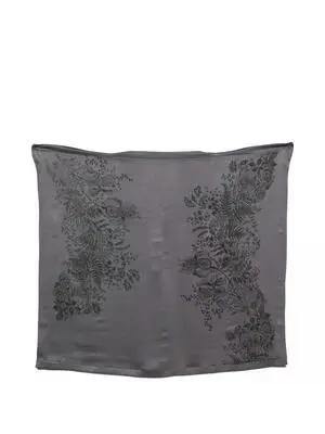 Carine Gilson Floral Print Silk Kaftan - Grey